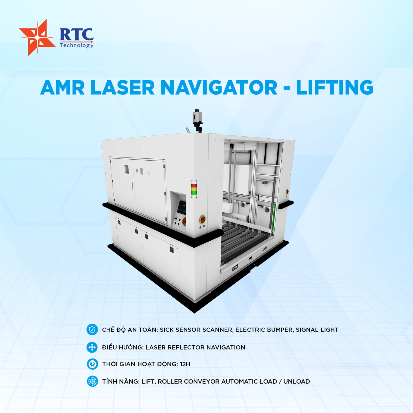 AMR Laser Navigator – Lifting: Xu hướng tự động hoá trong nhà kho